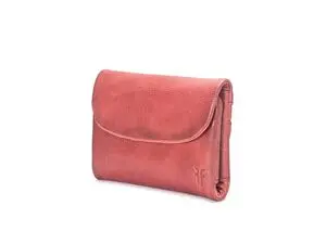 THE FRYE COMPANY Nora Knotted Small Wallet Wallet Handbags Cream Metallic Burgundy