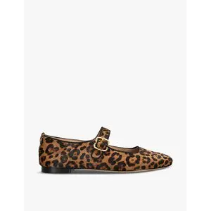 Sam Edelman Leopard-print Leather Ballet Flats - Tan Comb