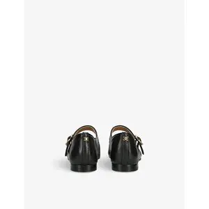 Sam Edelman Square-toe Leather Ballet Flats - Black