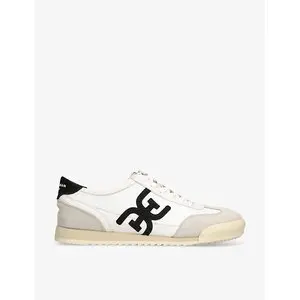Sam Edelman Ivey Leather And Suede Low-top Trainers - White