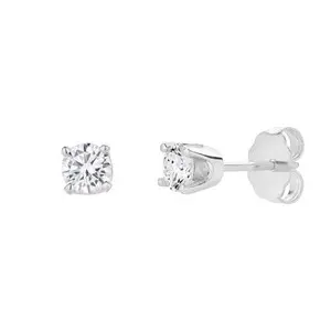 LUVMYJEWELRY 0.50 Ct Tw Lab Grown Diamond Stud Earrings - 14k White Gold