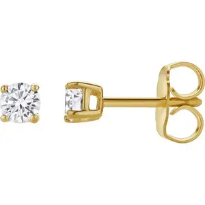 LUVMYJEWELRY 0.25 Ct Tw Lab Grown Diamond Stud Earrings - 14k Yellow Gold
