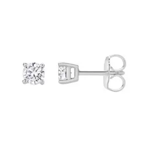 LUVMYJEWELRY 0.35 Ct Tw Lab Grown Diamond Stud Earrings - 14k White Gold