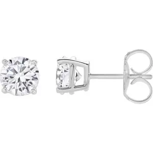 LUVMYJEWELRY 1.5 Ct Tw Lab Grown Diamond Stud Earrings - 14k White Gold