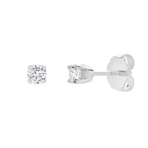 LUVMYJEWELRY 0.25 Ct Tw Lab Grown Diamond Stud Earrings - 14k White Gold