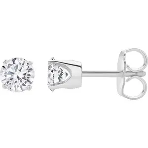 LUVMYJEWELRY 1 Ct Tw Lab Grown Diamond Stud Earrings - 14k White Gold