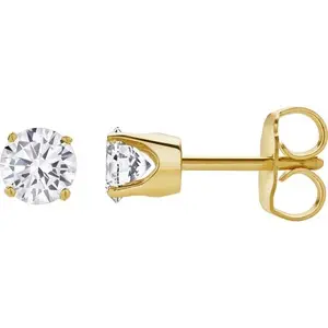 LUVMYJEWELRY 1 Ct Tw Lab Grown Diamond Stud Earrings - 14k Yellow Gold