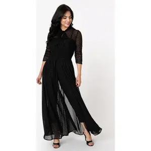 Unique Vintage Three Quarter Sleeved Starlet Duster