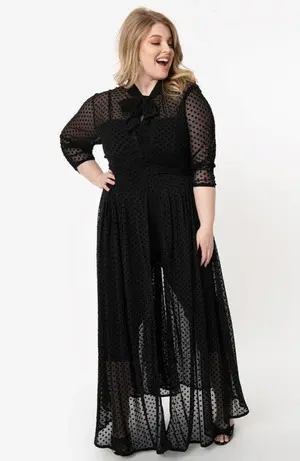 Unique Vintage Starlet Duster - Black