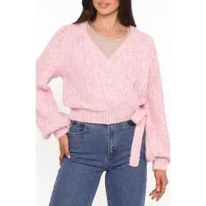 PETAL & PUP Etta Wrap Cardigan - Pink
