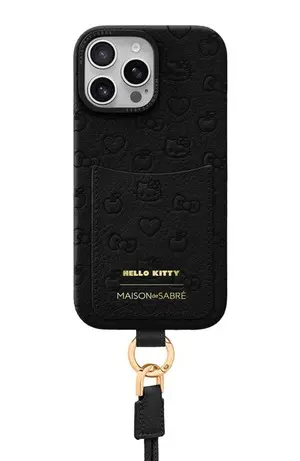 MAISON DE SABRE Sling Phone Case Black Caviar (hello Kitty)