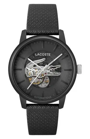 Lacoste 12.12 Automatique Strap Watch - Black