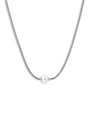John Hardy Sterling Silver Pearl Pendant Necklace - White/silver
