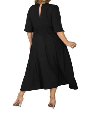 STANDARDS & PRACTICES Slit-sleeve Maxi Dress