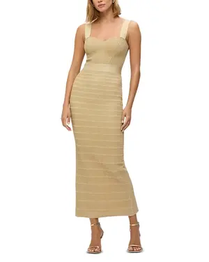 Herve Leger Metallic Eva Gown