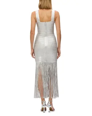 Herve Leger Metallic Alba Gown