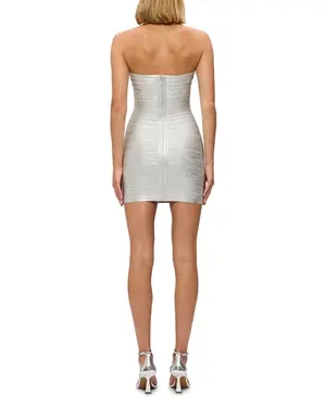 Herve Leger Metallic Isla Dress