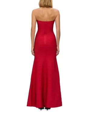 Herve Leger The Sara Gown - Lipstick Red