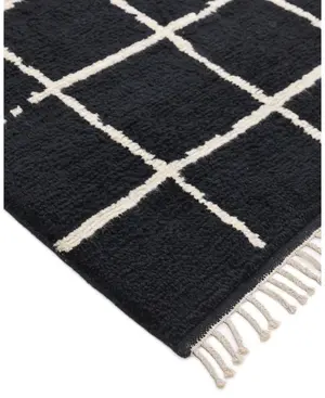 TIMELESS RUG DESIGNS Paris S3386 Area Rug, 3' X 5 - Black