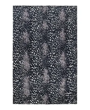 TIMELESS RUG DESIGNS Louis S3253 Area Rug, 3' X 5 - Black