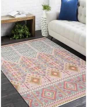 TIMELESS RUG DESIGNS Hudson S3399 Area Rug, 3' X 5 - Pink