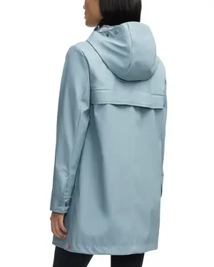 Hunter Abbey Short Rubberized Rain Jacket - Blizzard Blue