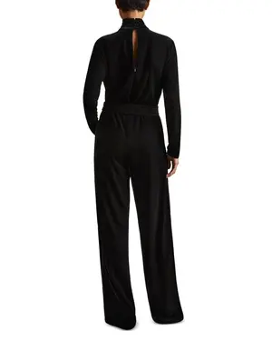 REISS Vera Velvet Jumpsuit