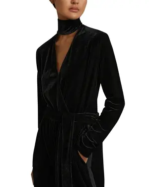 REISS Vera Velvet Jumpsuit