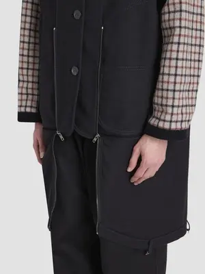 MAISON MARGIELA Wool & Cotton Button-up Coat