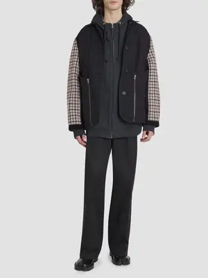 MAISON MARGIELA Wool & Cotton Button-up Coat