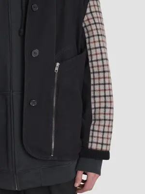 MAISON MARGIELA Wool & Cotton Button-up Coat