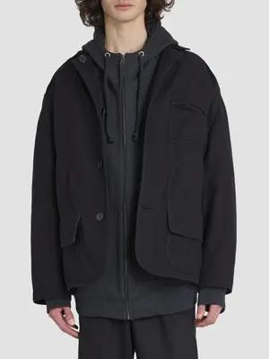 MAISON MARGIELA Wool & Cotton Button-up Coat