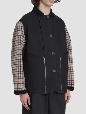 MAISON MARGIELA Wool & Cotton Button-up Coat