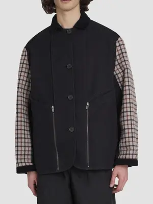 MAISON MARGIELA Wool & Cotton Button-up Coat