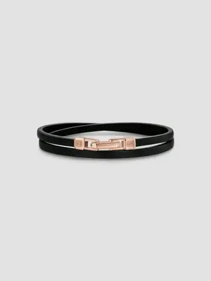 David Yurman Streamline Double Wrap Leather Bracelet, 5.2mm