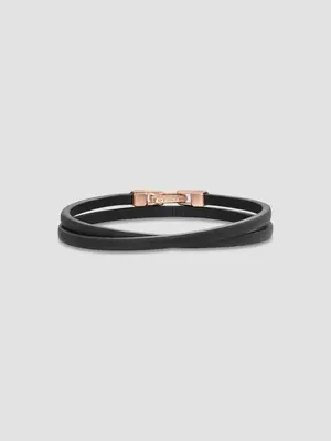 David Yurman Streamline Double Wrap Leather Bracelet, 5.2mm