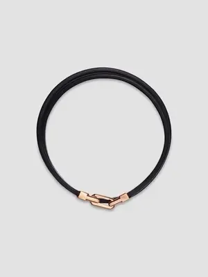 David Yurman Streamline Double Wrap Leather Bracelet, 5.2mm
