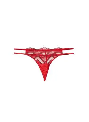 Fleur Du Mal Hendrix Embroidery V-string - Rouge