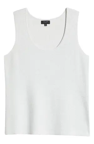 TAHARI ASL Metallic Sweater Tank - White