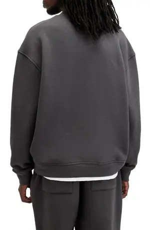 ALLSAINTS Haven Embroidered Logo Sweatshirt - Washed Black