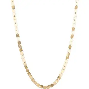 Lana Jewelry 14k Gold Laser Square Chain Necklace - Yellow Gold