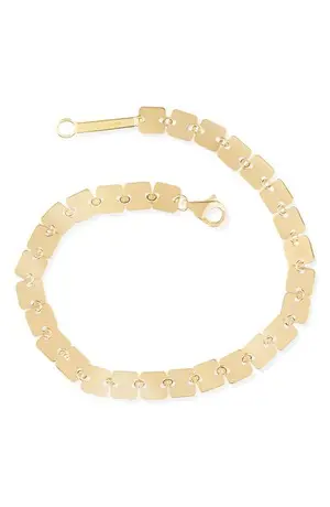 Lana Jewelry 14k Gold Laser Square Chain Bracelet - Yellow Gold