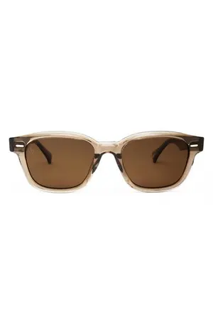Raen Carby Round Sunglasses - Ghost/ Vibrant Brown Polarized