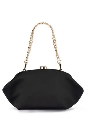 OLGA BERG Karina Satin Frame Clutch