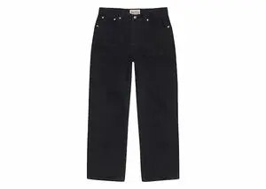 StÜssy Relaxed Fit Denim Jeans - Black
