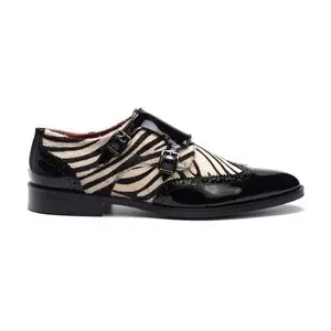 CARLOS BY CARLOS SANTANA Kai Double Monk - Black Zebra