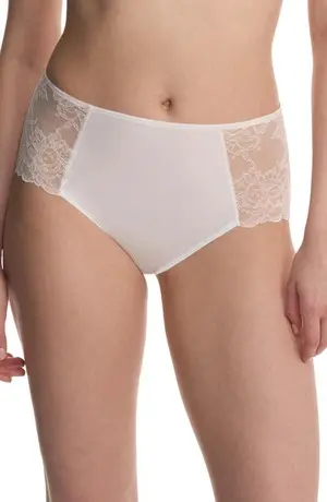Natori Statement Lace Full Brief White