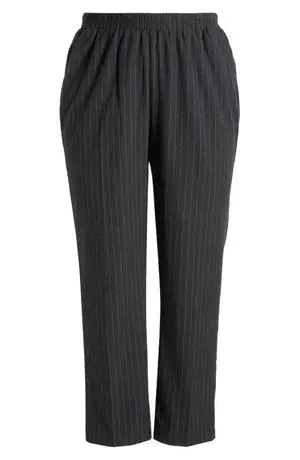 Universal Standard Pinstripe High-waist Trousers
