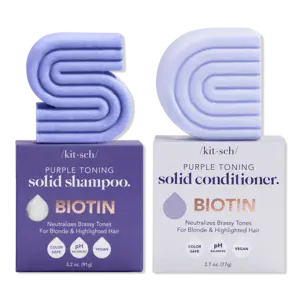 KITSCH Purple Toning Shampoo & Conditioner Bar Combo Pack - One-color