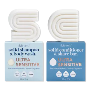 KITSCH Ultra Solid Shampoo & Body Wash And Conditioner & Shave Bar Combo Pack